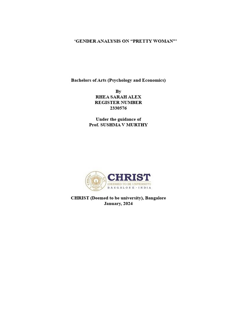 Gender Analysis On | PDF