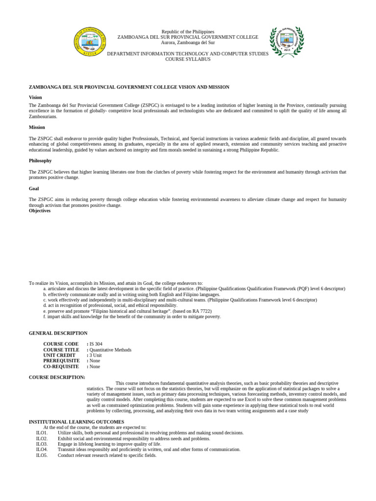 Quantitative Methods | PDF