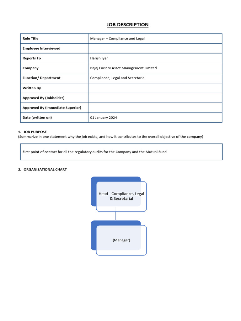 JD - Audit & Compliance | PDF
