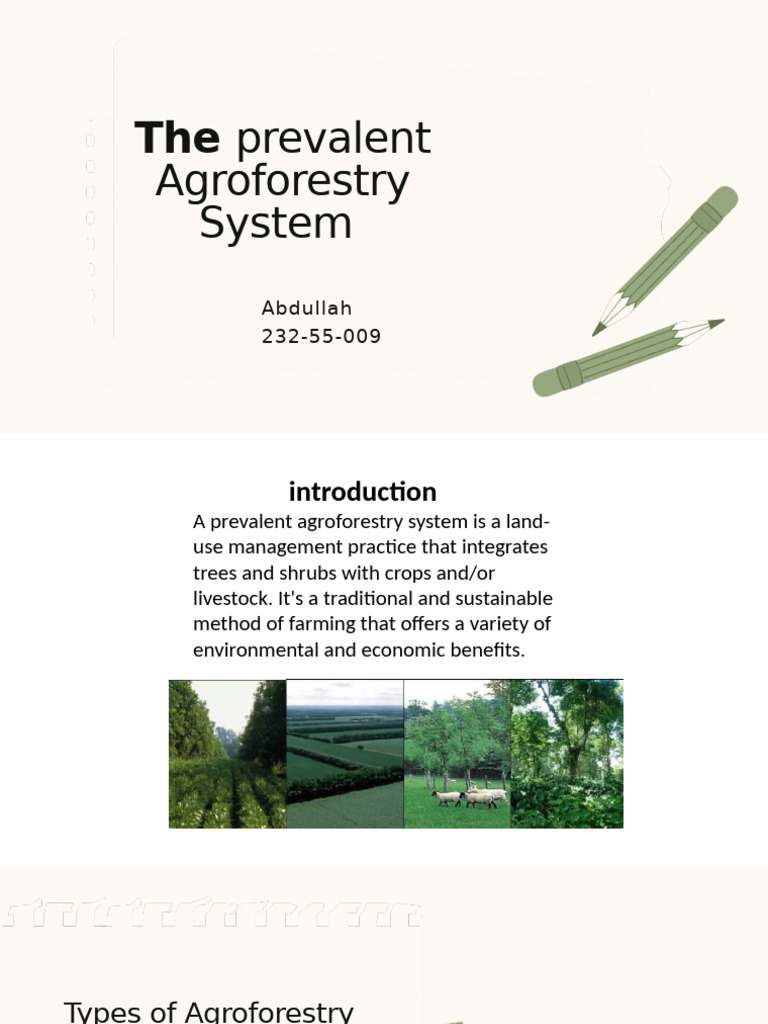 Prevalent Agroforestry System | PDF