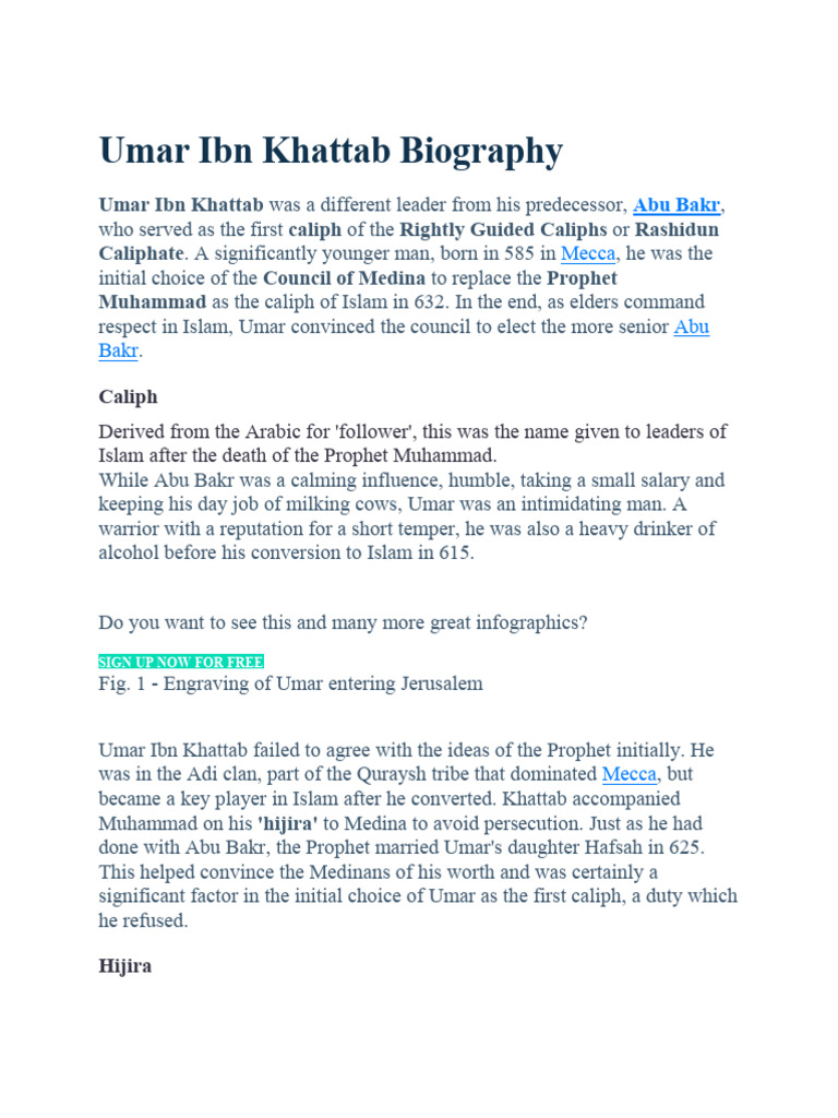 Umar Ibn Khattab Yyyytyf Biography | PDF