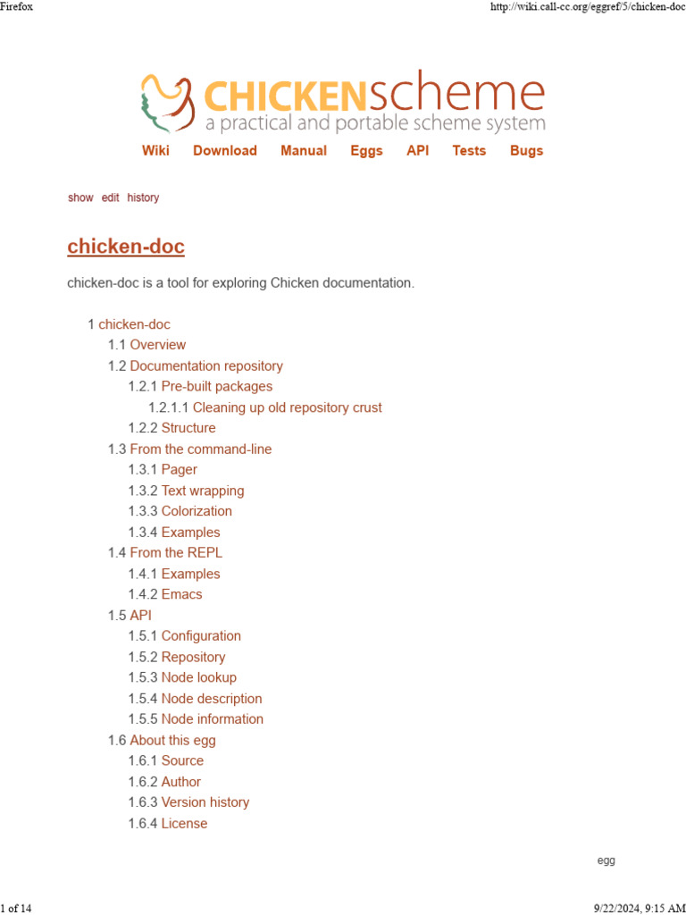 Chicken-doc - The CHICKEN Scheme Wiki | PDF