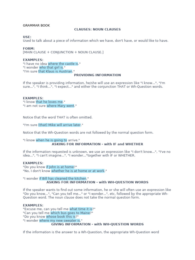 Grammar Book | PDF