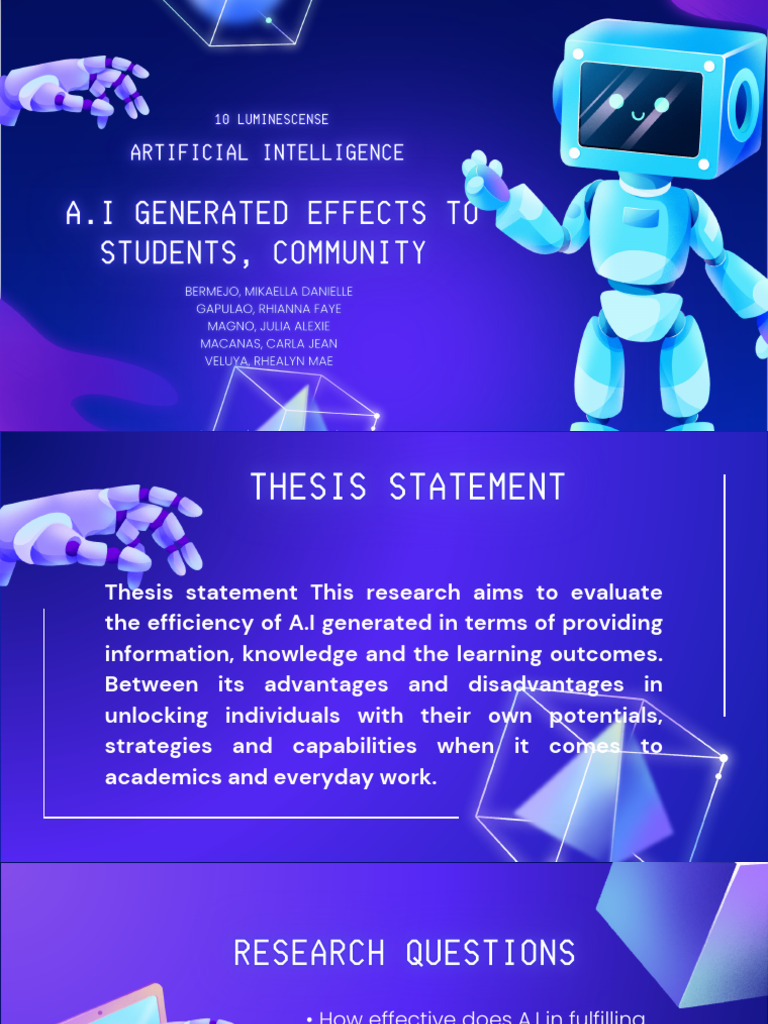 Blue Futuristic Illustrative Artificial Intelligence Project ...