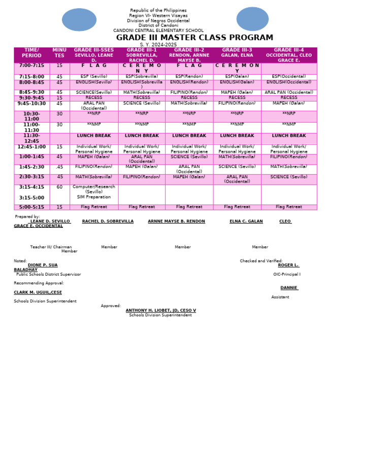 MASTER - CLASS - MATATAG - PROGRAM - 2024 Final | PDF