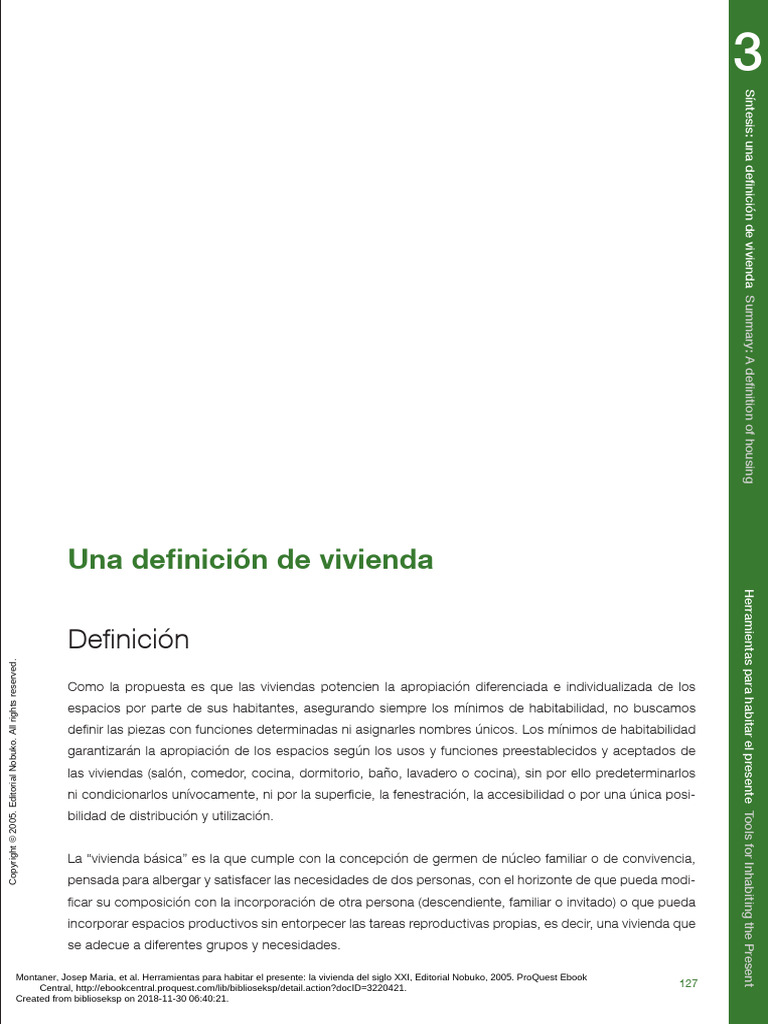 TA2-Una Definicion de Vivienda Josep María Montaner | PDF