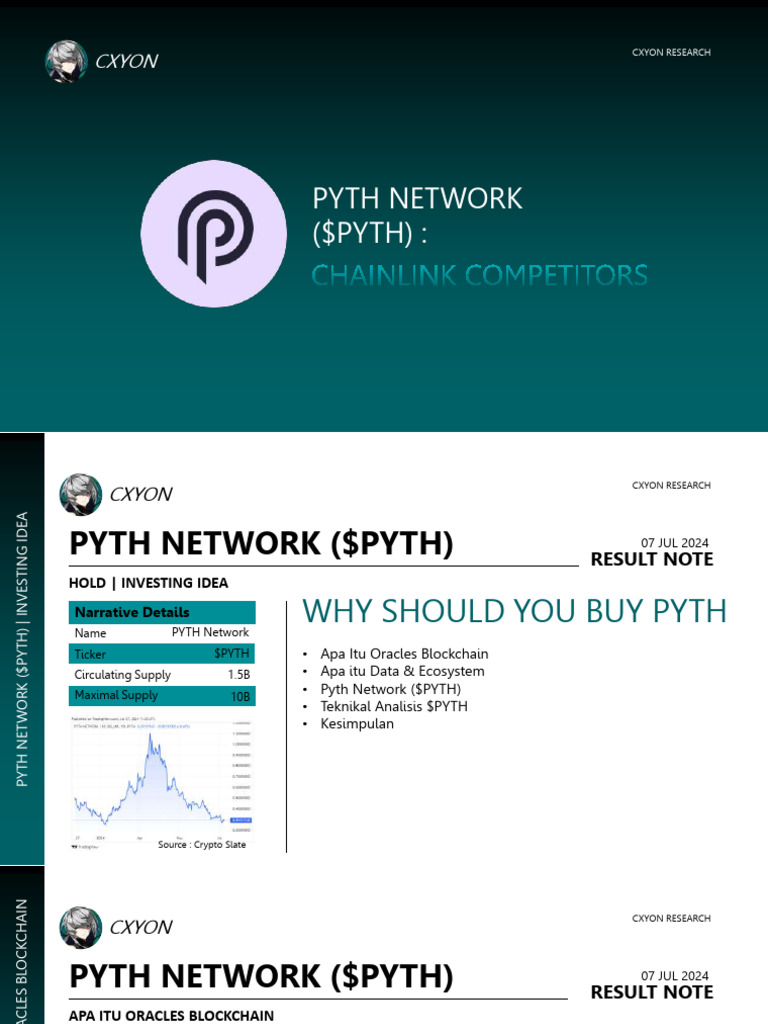 PYTH NETWORK (PYTH) - RISET by REINZ1002 | PDF