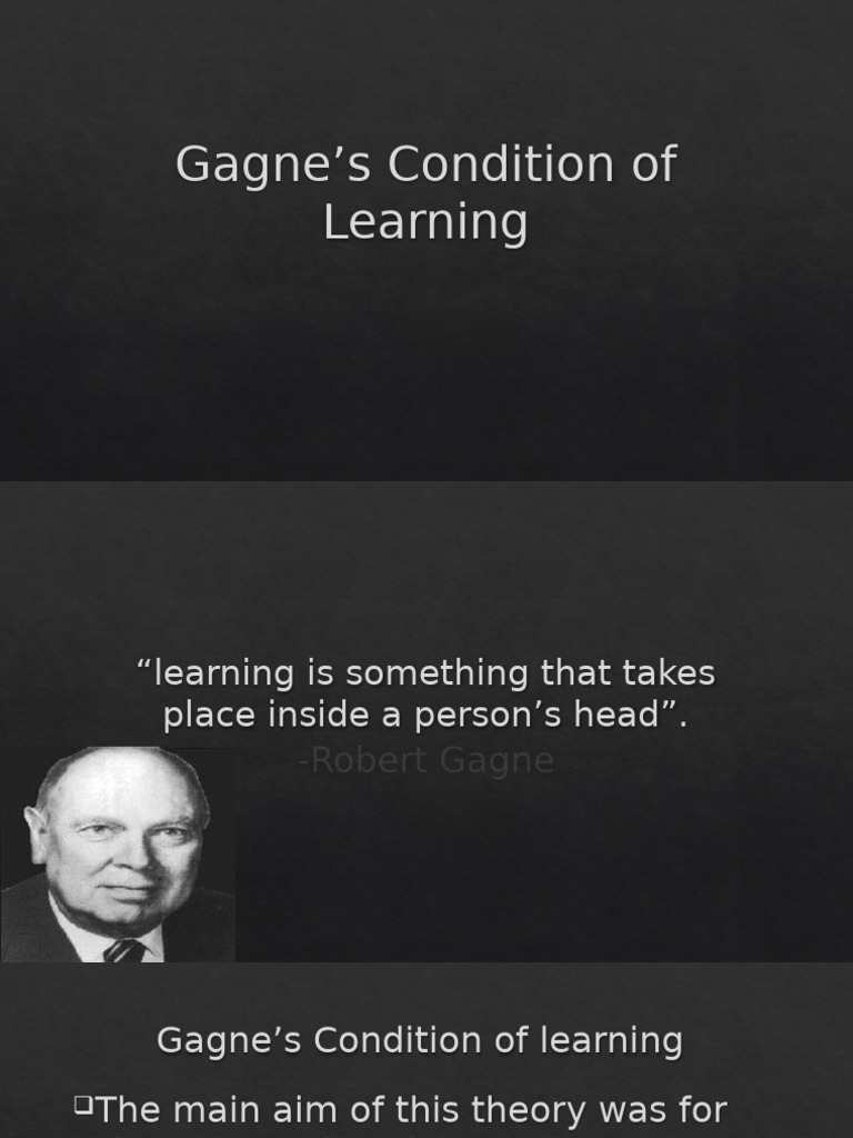 Gagnes Condition of Learning | PDF | Learning | Business