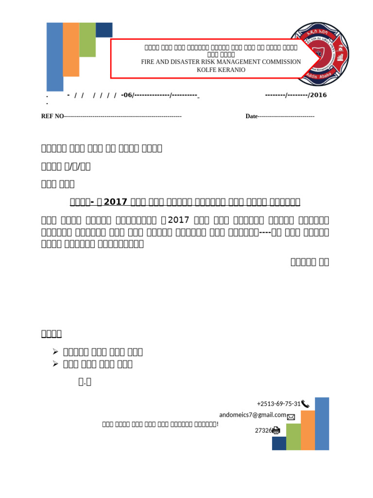 Fire and Disaster Risk Management Commission Kolfe Keranio | PDF