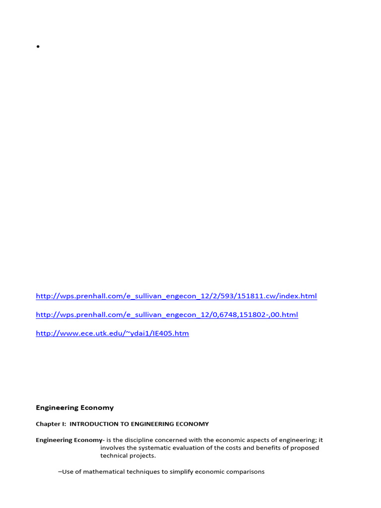 Engineering Economynotes | PDF