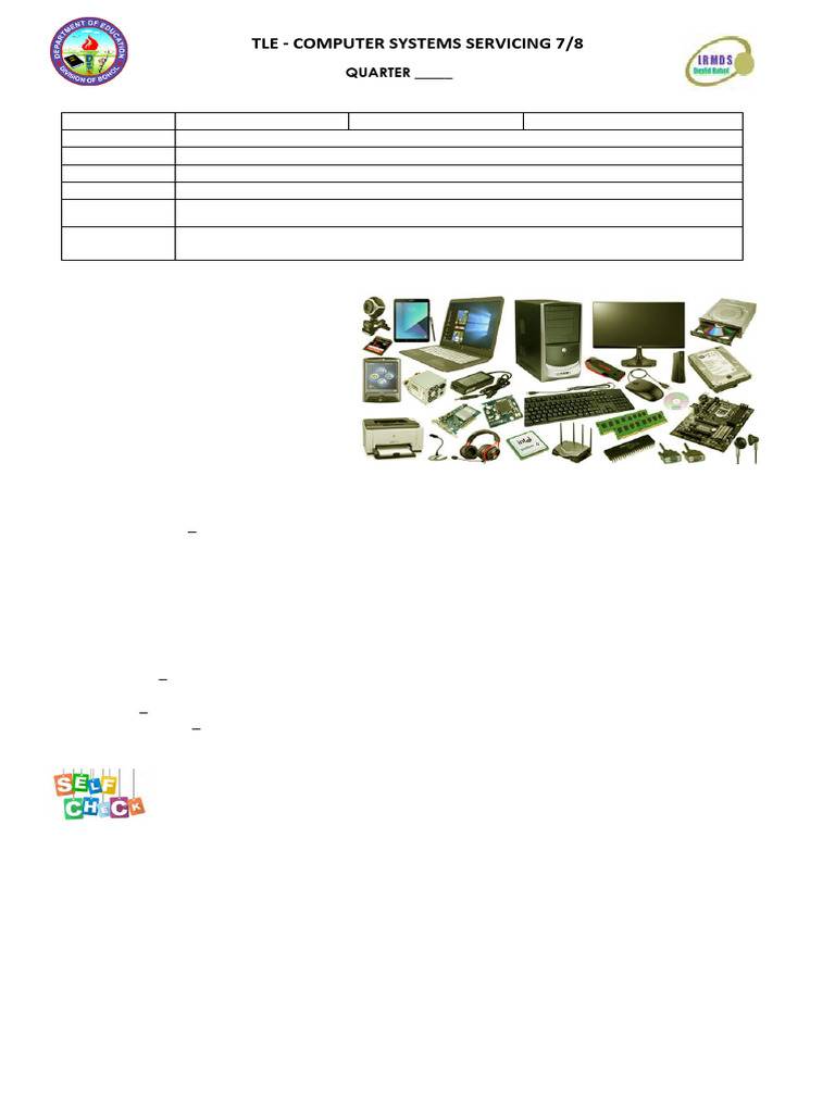 Tle - Computer Systems Servicing 7/8 | PDF