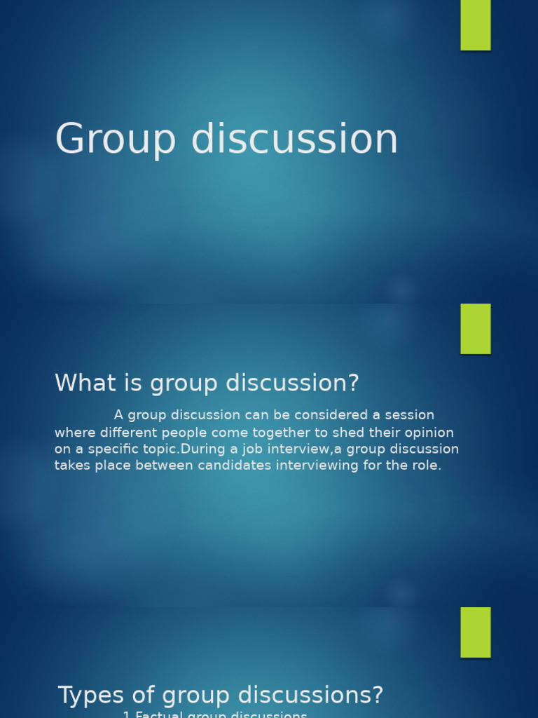 Group Discussion | PDF