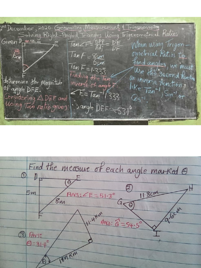 Trigonometry Finding Angles Pdf 3133