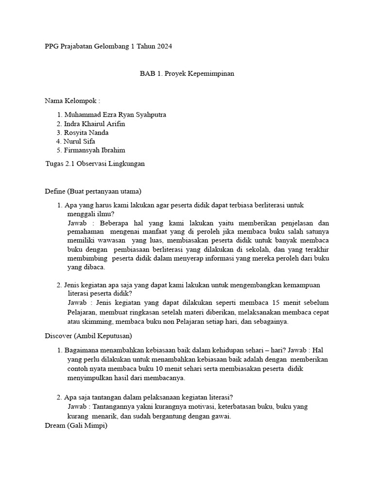 Prokem - Observasi Lingkungan | PDF