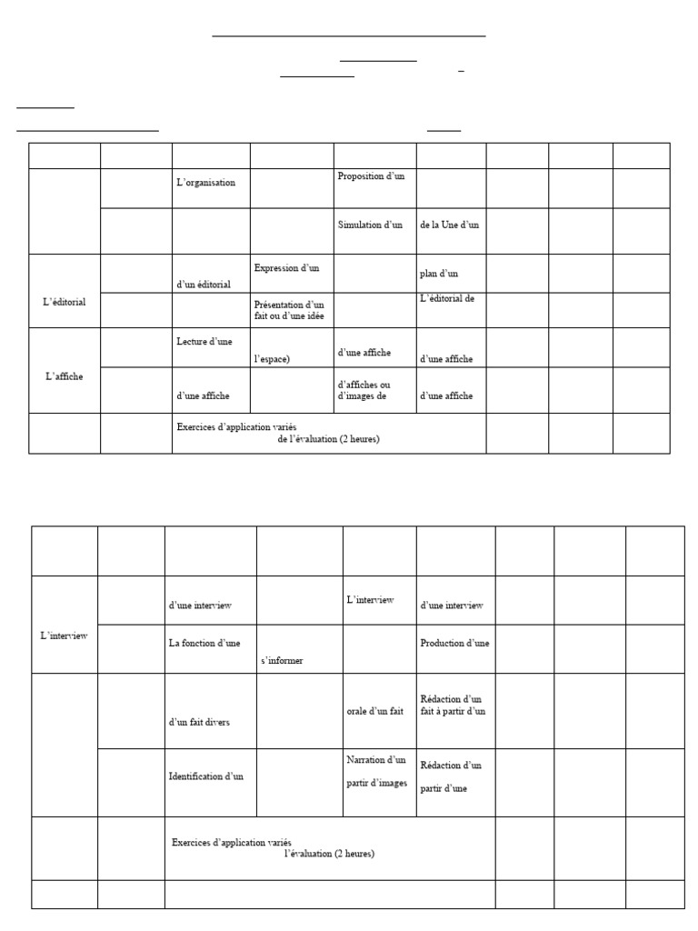 Planification 2AcscJ-1 | PDF