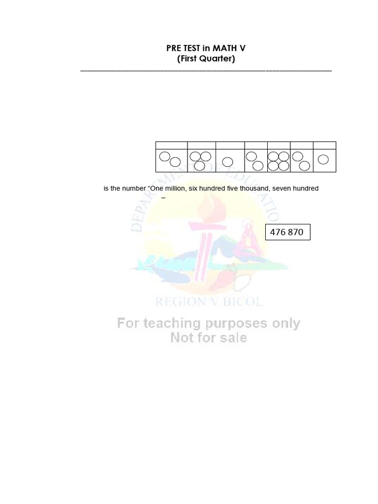 PRE-TEST-MATH-CONTEXT | PDF