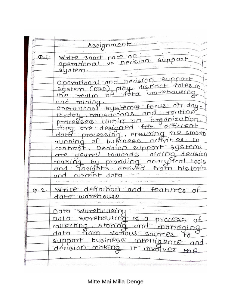 DWM Assignment 1 To 4 | PDF