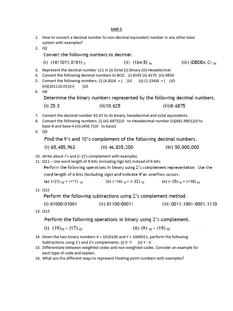 DLD Mid 1 Imp Assignment Questions | PDF
