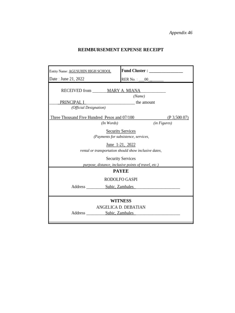 Appendix 46 - RER | PDF