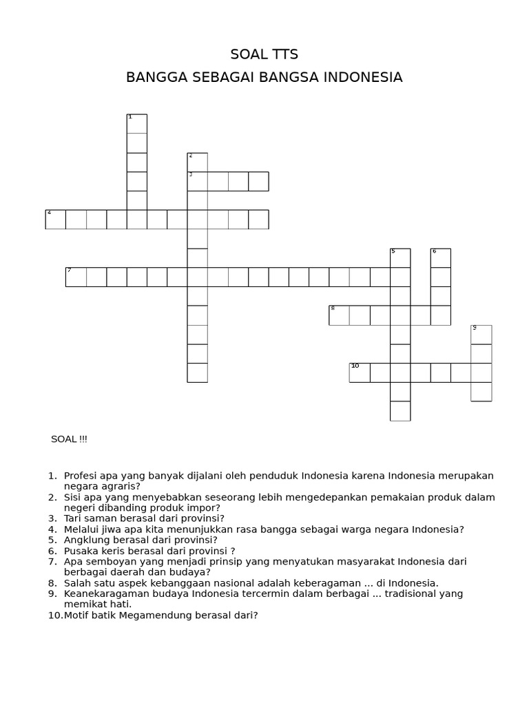 Soal TTS | PDF