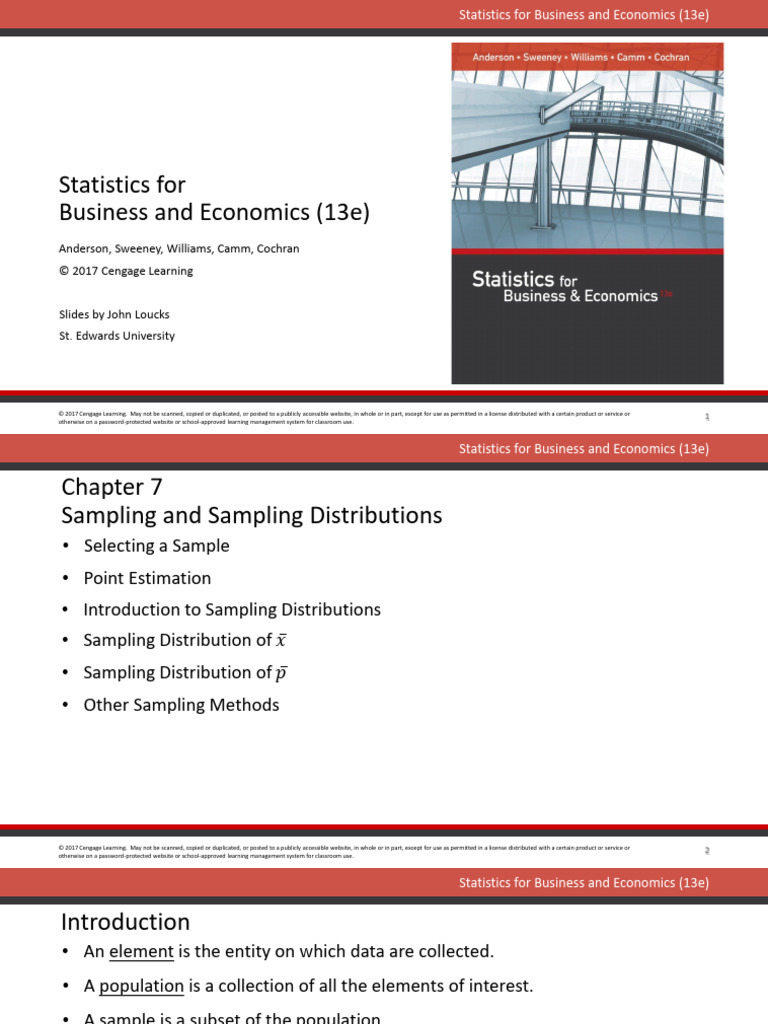 Chapter 7 Sampling And Sampling Distributions Pdf