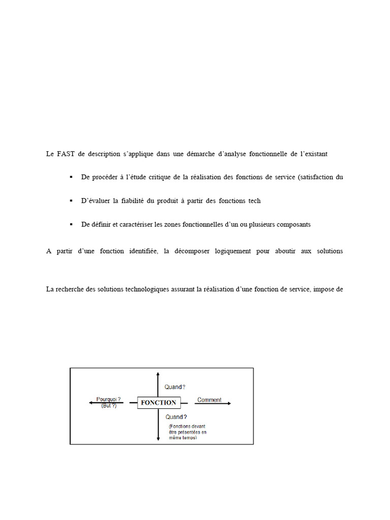 Diagramme FAST Descriptif | PDF