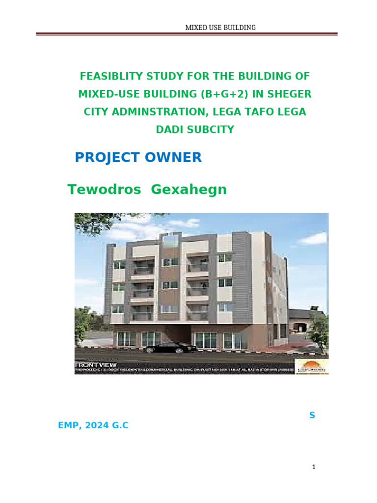 Sheger City Mixed-Use Building Proposal | PDF | Economic Growth | Business