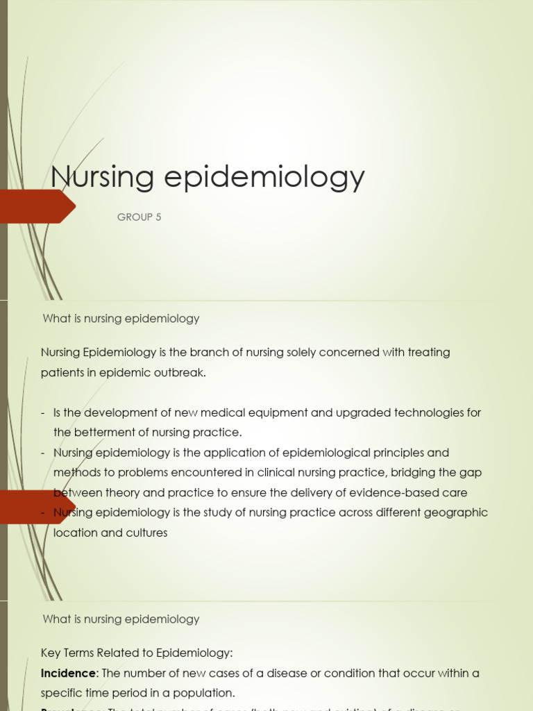 Nursing Epidemiology PDF | PDF