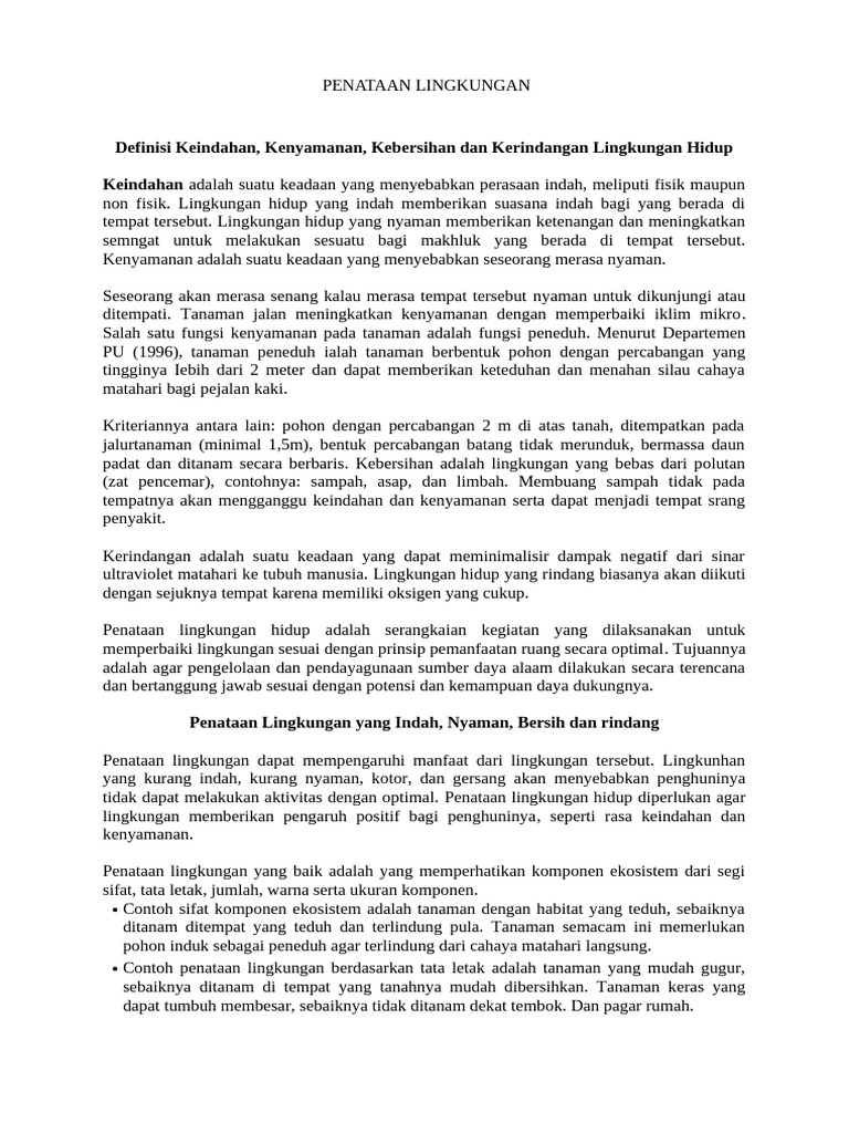 PENATAAN LINGKUNGAN (MATERI PLH 8) | PDF