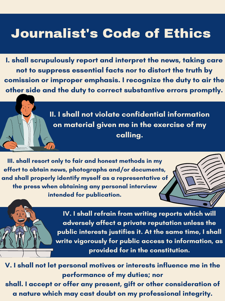 Journalists Code of Ethics 1 | PDF