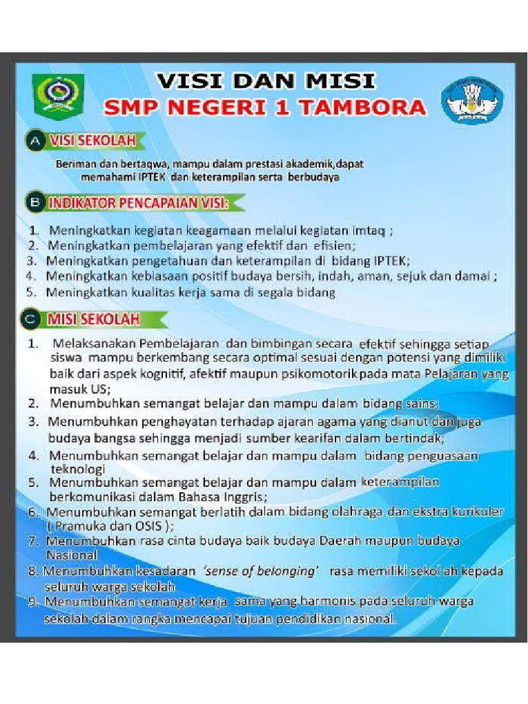 visi misi word | PDF