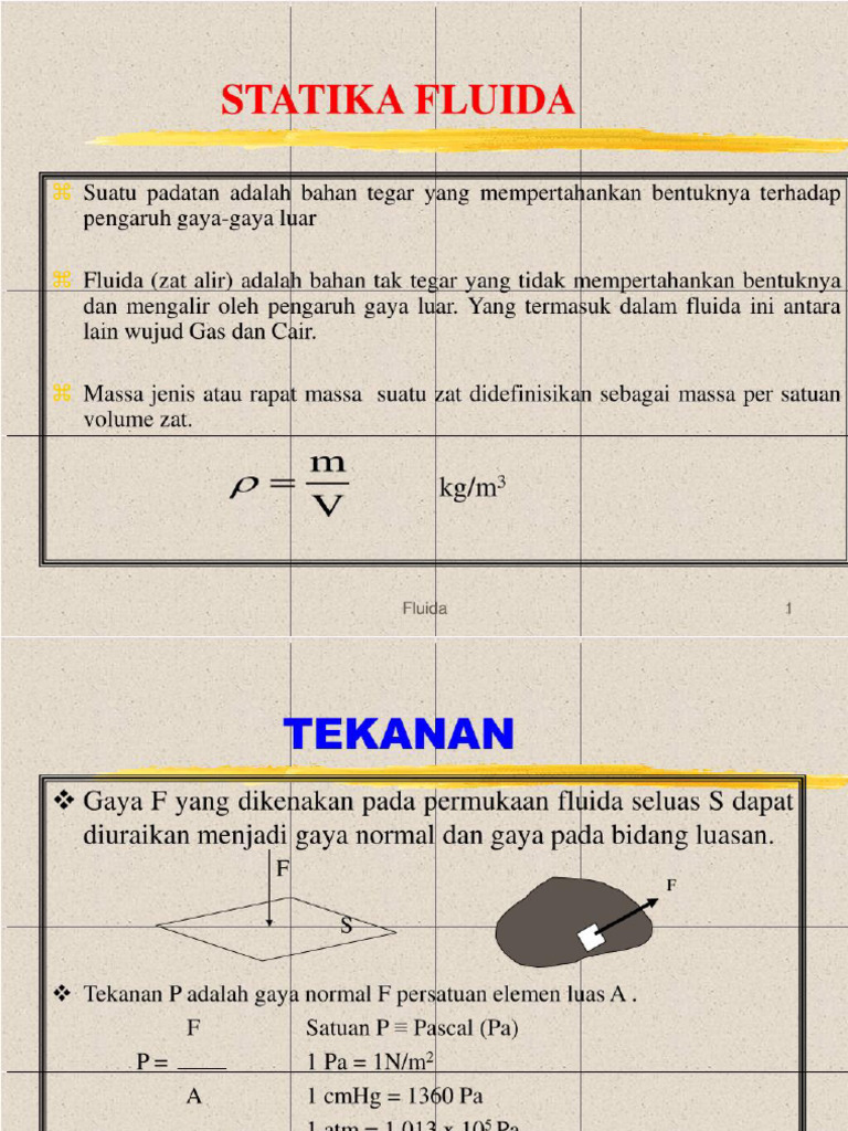 Statika Dan Tekanan Fluida | PDF