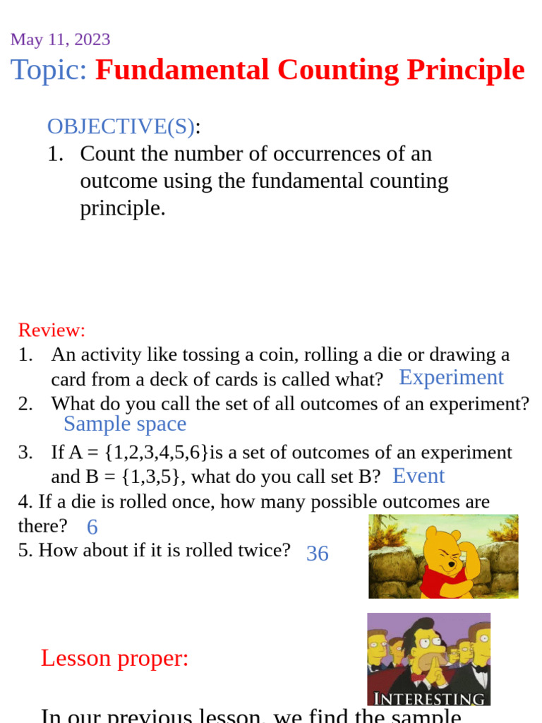 48. Fundamental Counting Principle | PDF