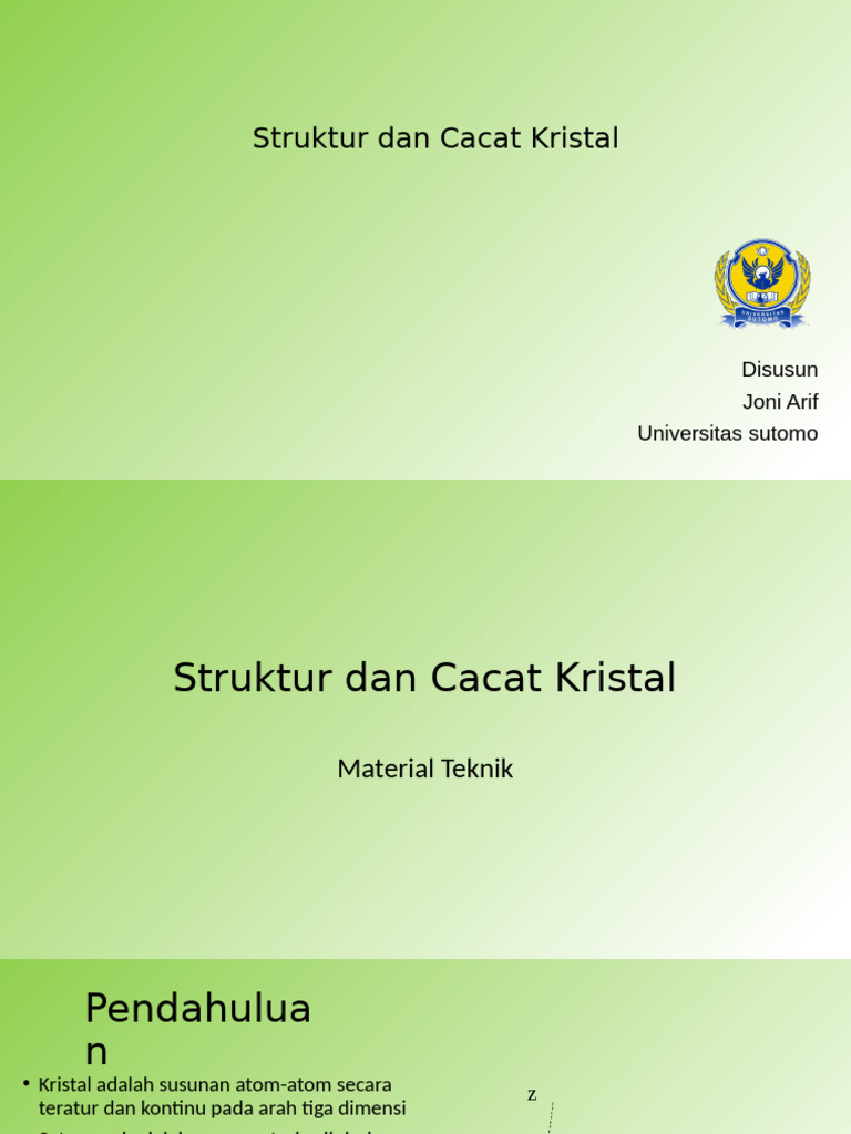 Struktur Dan Cacat Kristal | PDF