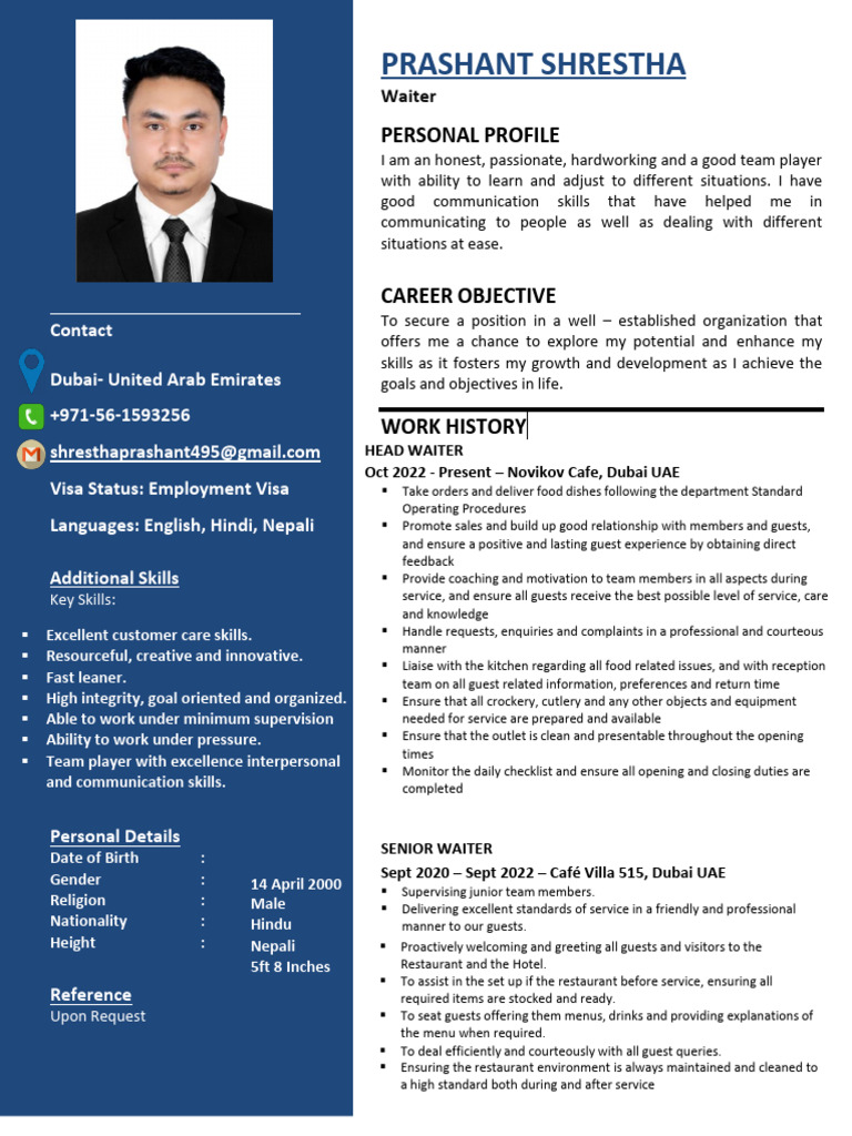 Resume Prashant SH Rest Ha | PDF