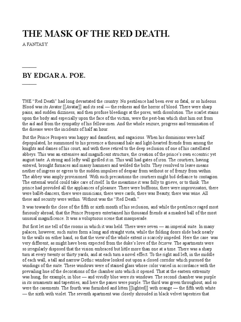 The Masque of The Red Death | PDF