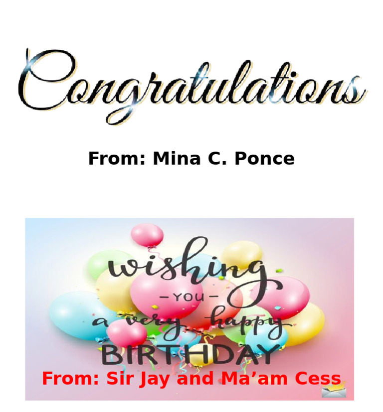 Congratulations Envelope | PDF