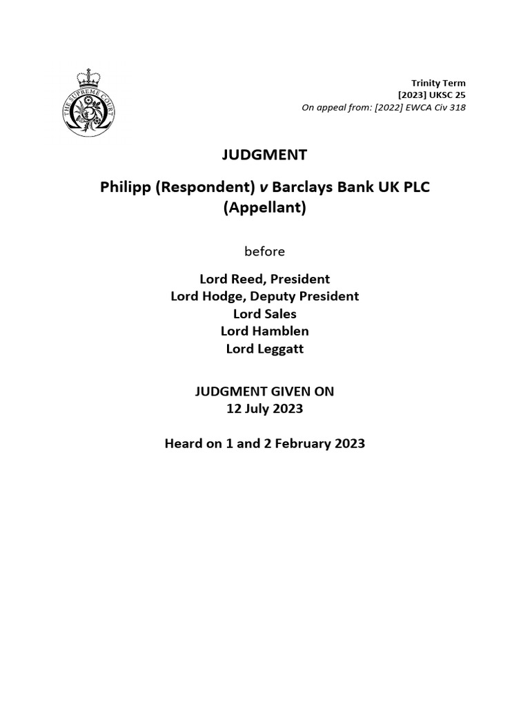 Uk Court Judgment | PDF