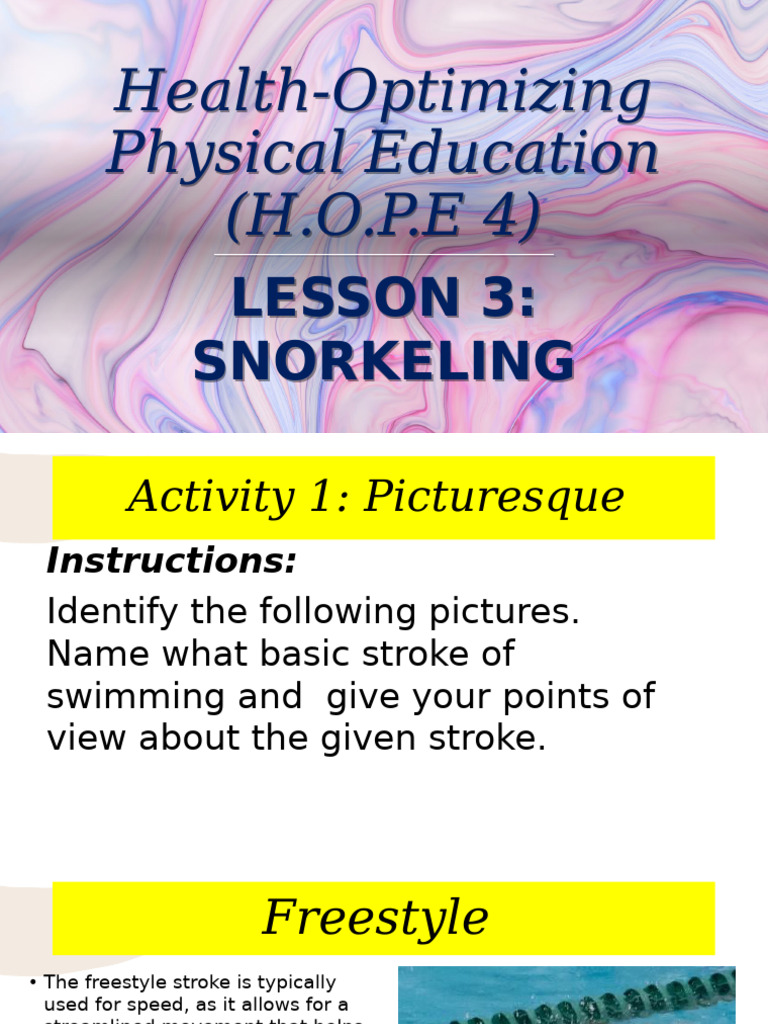 Lesson 3 Snorkeling | PDF
