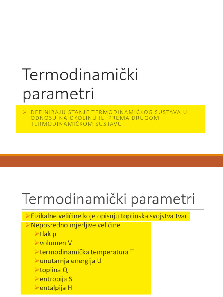 4.Termodinamicki_parametri | PDF