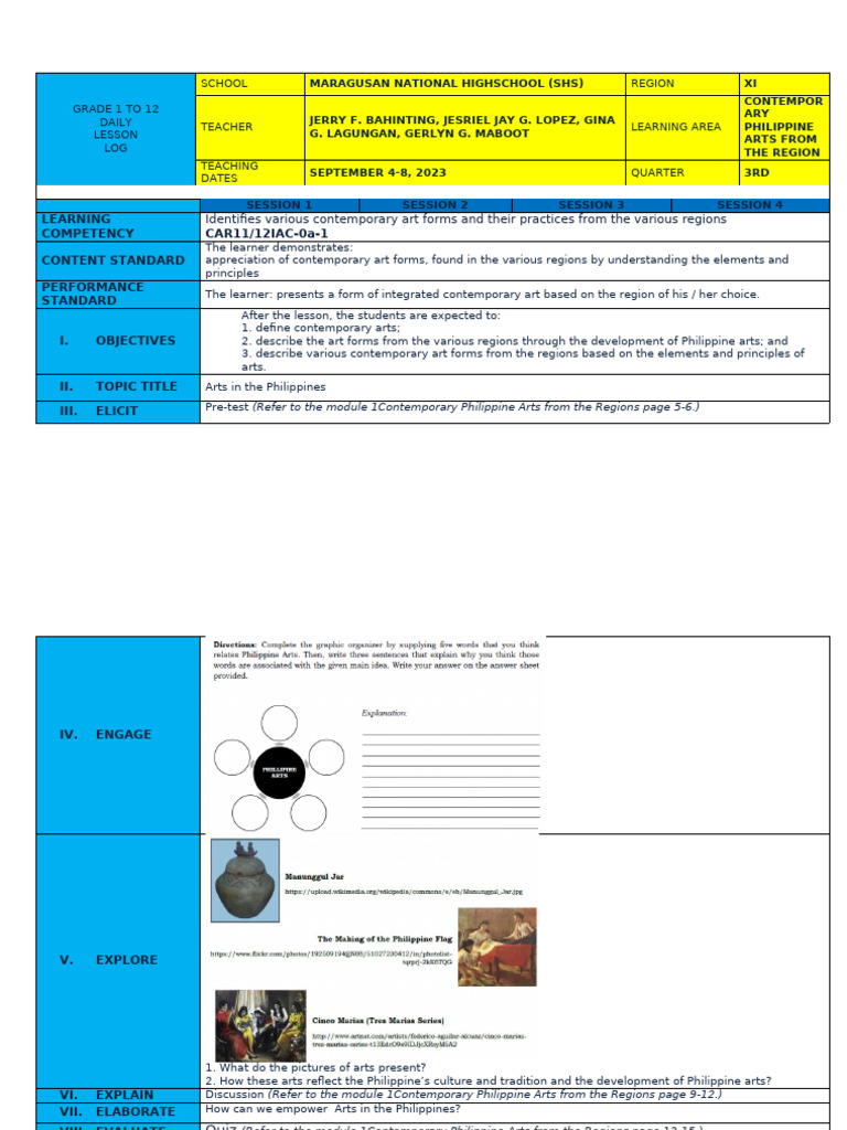 DAILY LESSON LOG_CPAR_WEEK 2 | PDF