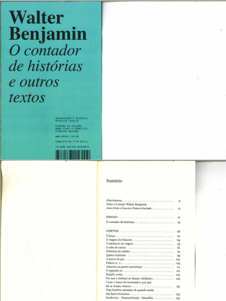 BENJAMIN - Walter - O Contador de Histórias | PDF