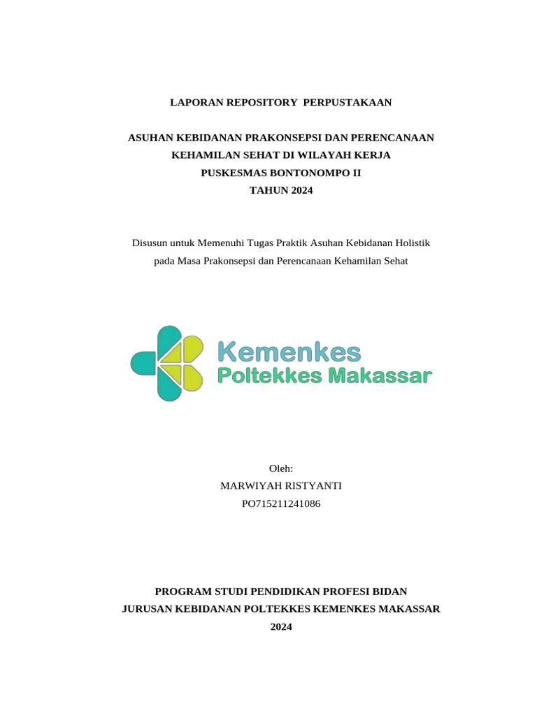 Laporan Repository Perpustakaan Stase 2 - Marwiyah Ristyanti | PDF