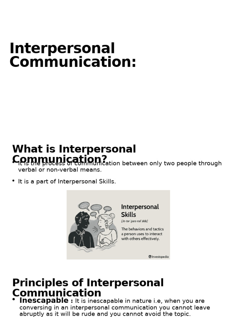 Interpersonal Comm | PDF