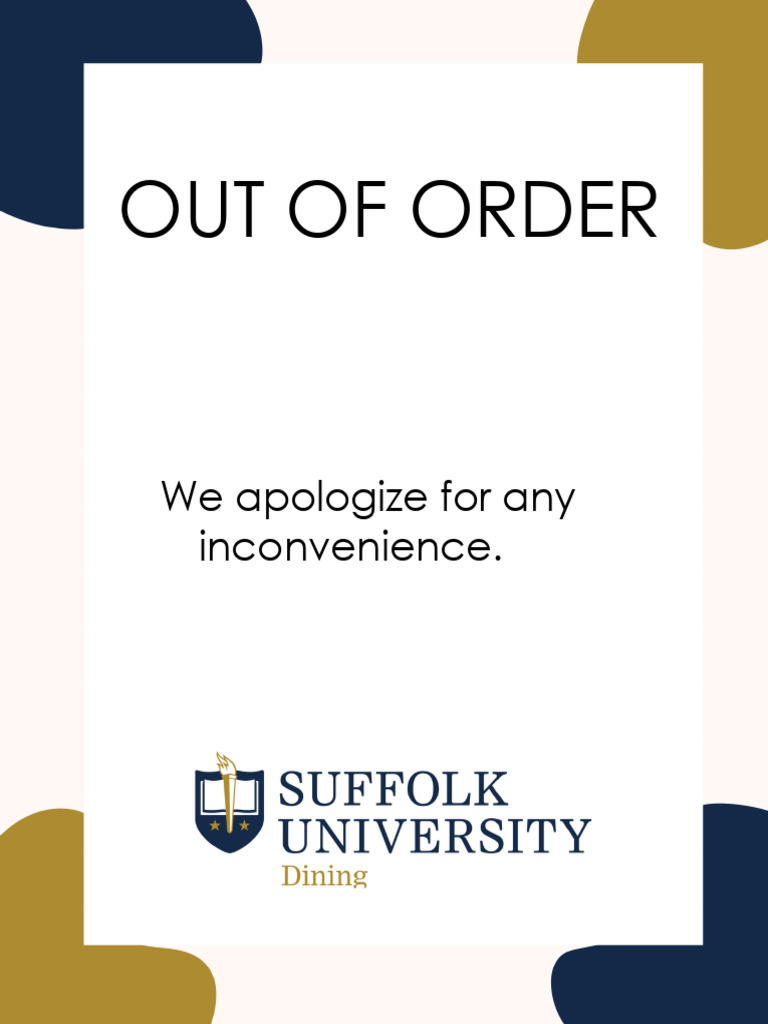 OUT OF ORDER SIGN | PDF