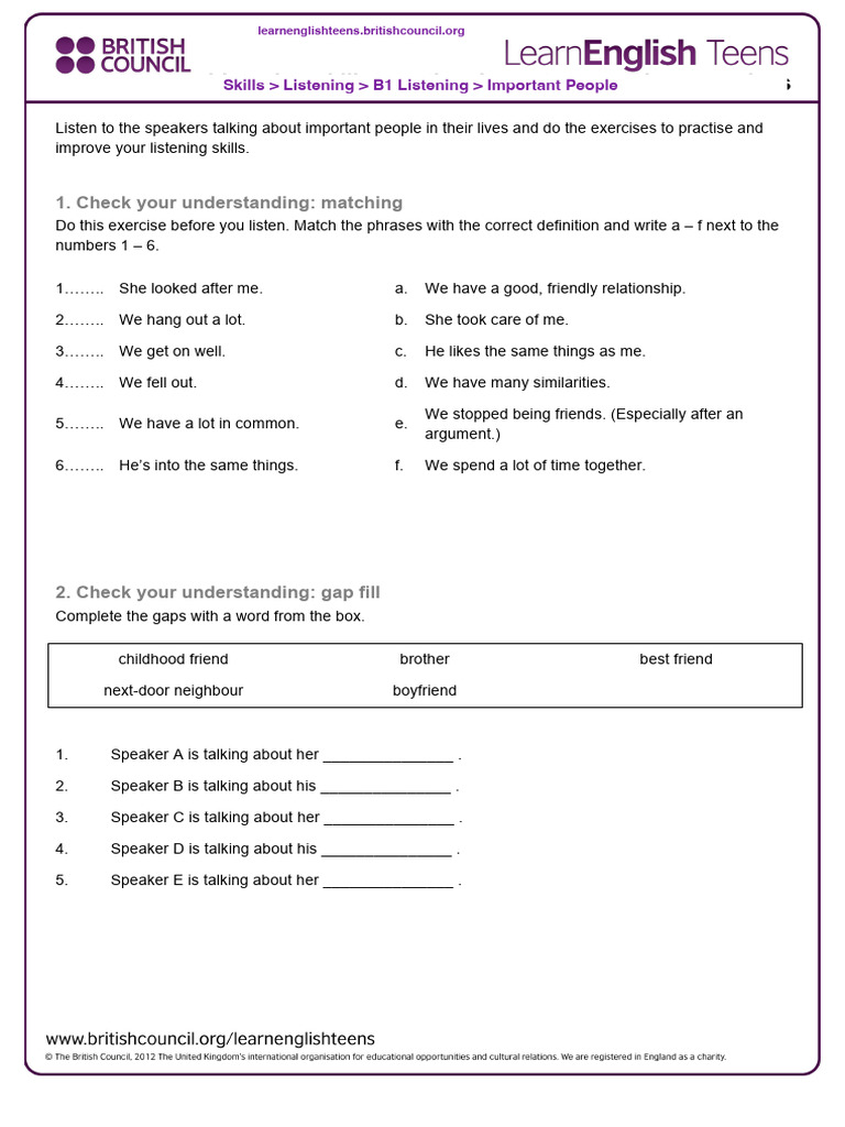 British Council_important_people_-_exercises_2 | PDF