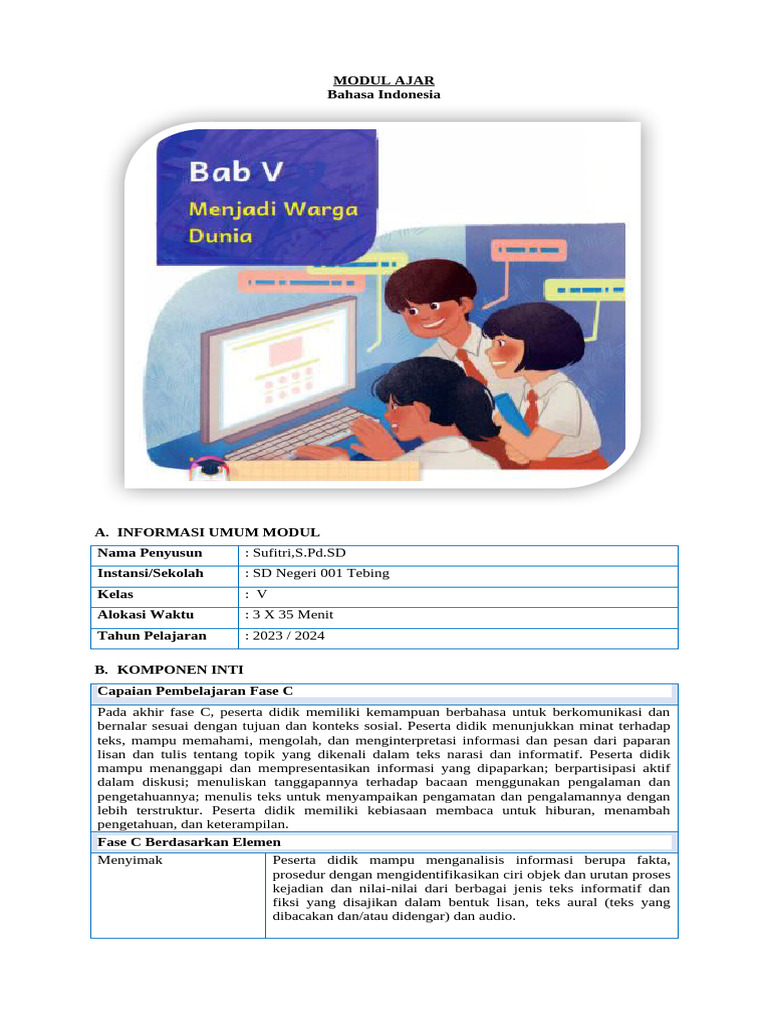 BAB 5 - MA B Indo Kls 5 | PDF