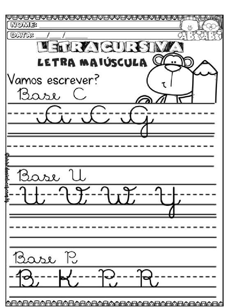 Bases Das Letras Cursivas | PDF