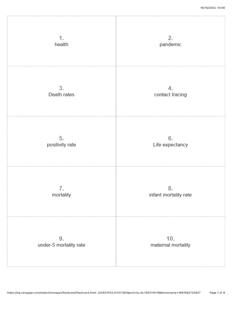Flashcards Chapter 2 | PDF