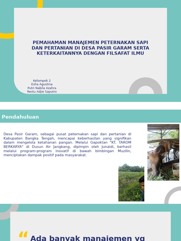 Presentasi Desa Pasir Garam 2 | PDF